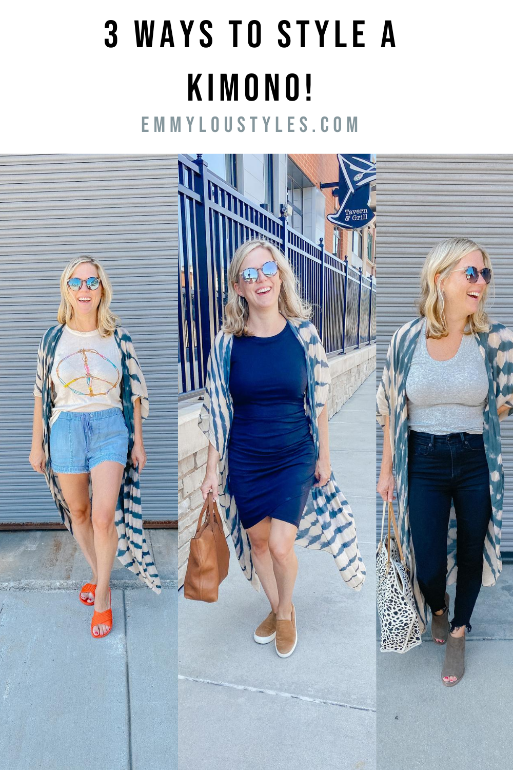How To Style a Kimono 3 Ways - Emmy Lou Styles